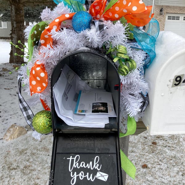 Thank You Decal, Thank You Sticker, Thank You Mail Box Decal Sticker ...