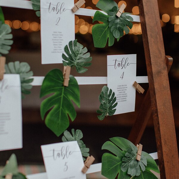 Wedding Seating Table Cards, Poster, Elegant Calligraphy Display 100% ...