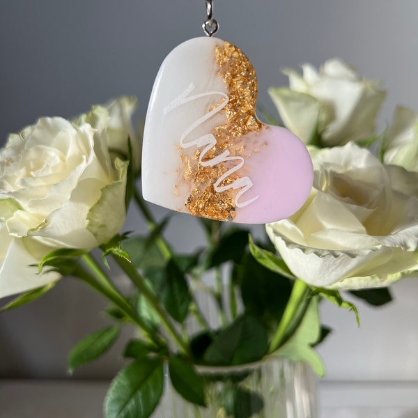 God Mother Resin Glitter Heart KEYRING, God Mother Gift, God Mum ...