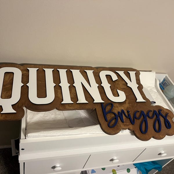 Freestanding Wooden Name Cutouts, Wooden Letters, Name Sign, Baby ...
