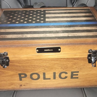 Police Thin Blue Line Keepsake Box - Etsy