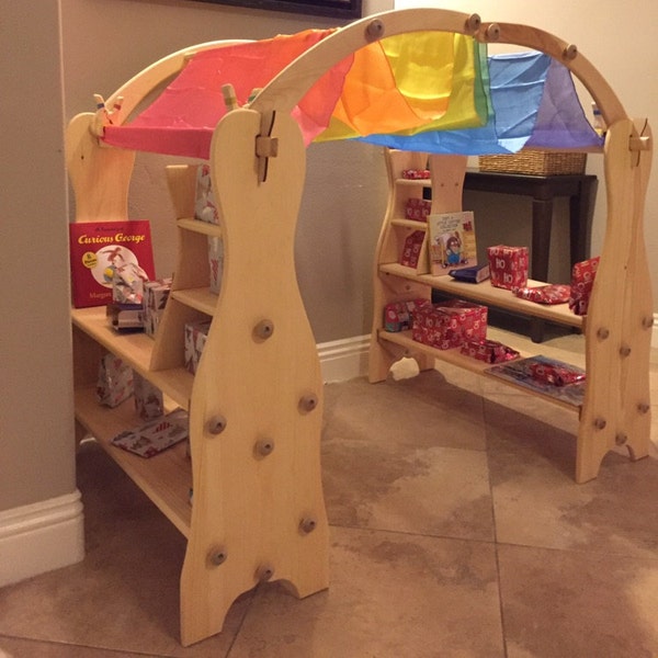 Waldorf Playstands-wooden Playstands Double Shelf Wooden Waldorf ...