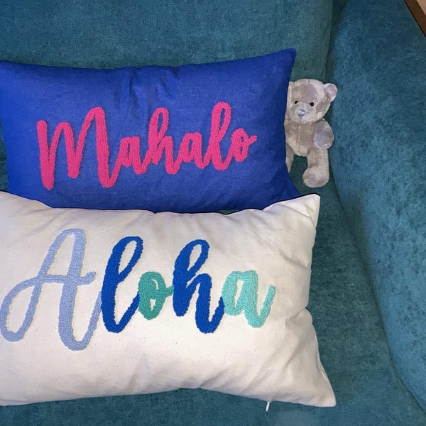 Custom Embroidered Pillow Personalized Gift, Home Decor, Anniversary ...