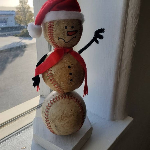 Baseball Snowman - Etsy
