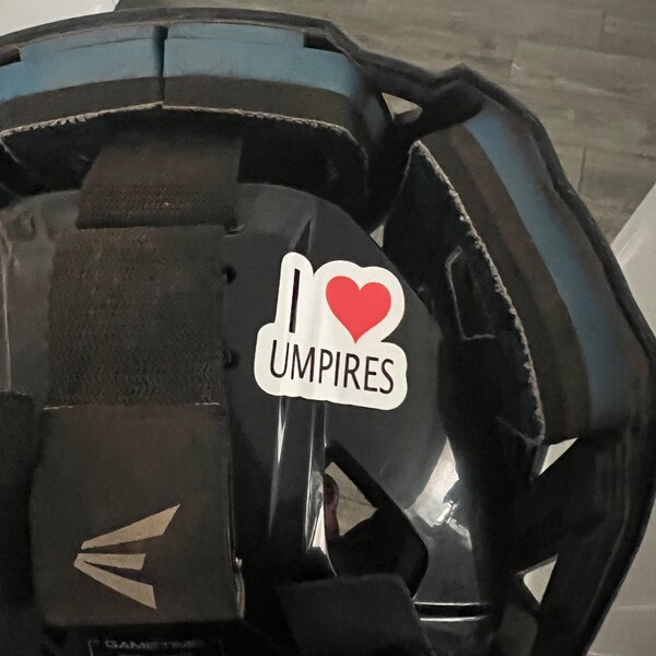 I Love Umpires Sticker, Catcher's Mask, Helmet Sticker, Umpire Sticker ...
