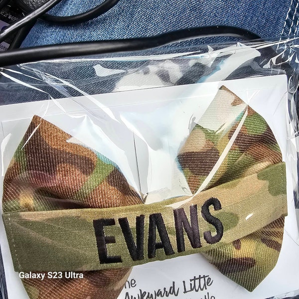 Army Name Tape Bow, Military Bow, Personalized, Air Force Bow, OCP ...
