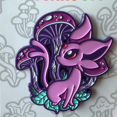 Leafeon Mushroom Enamel Pin Eeveelutions Matched With Fungi - Etsy