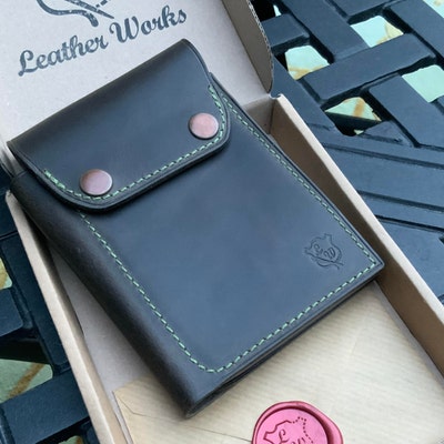 Tool Wallet V1 EDC Small Handmade Leather Free Laser Engraving. Hand ...