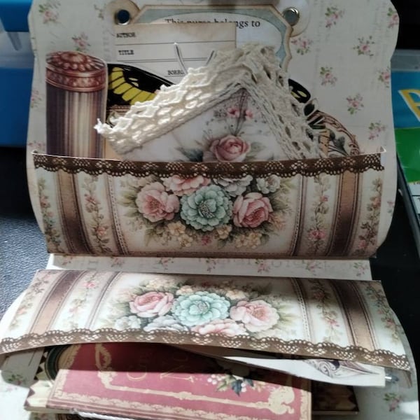 Grandma's Purse Printable Junk Journal Folio, 10 Interactive Papercraft ...