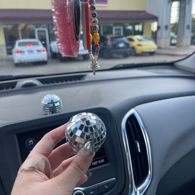 Disco Ball Car Charm Car Hang/ Rear View Mirror Accessory customizable ...