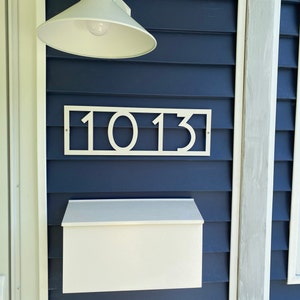 Large House Numbers Metal Address Sign Modern Address Plaque | Etsy