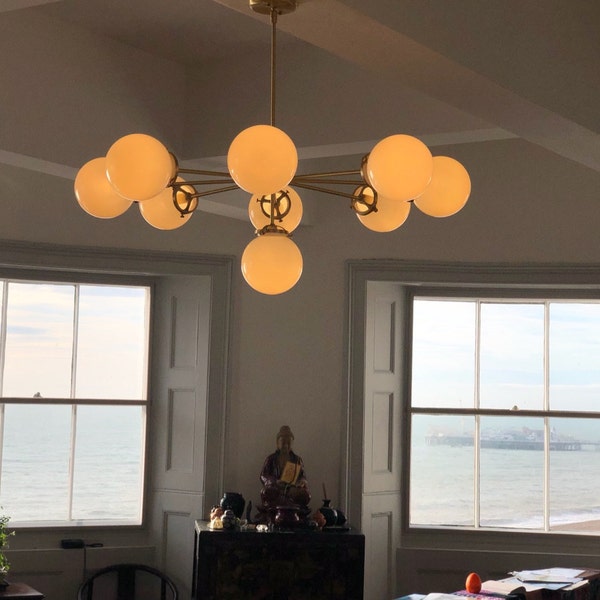 Gorgeous Mid Century Sputnik Chandelier Light Lamp , Large Modern HELIO ...