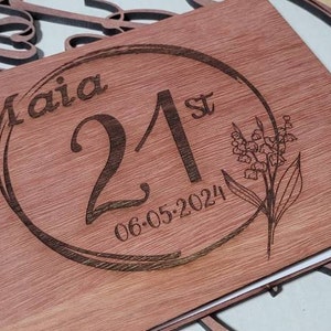 Personalised Wooden & Acrylic Door Sign, Room Name/ Number Plaque ...