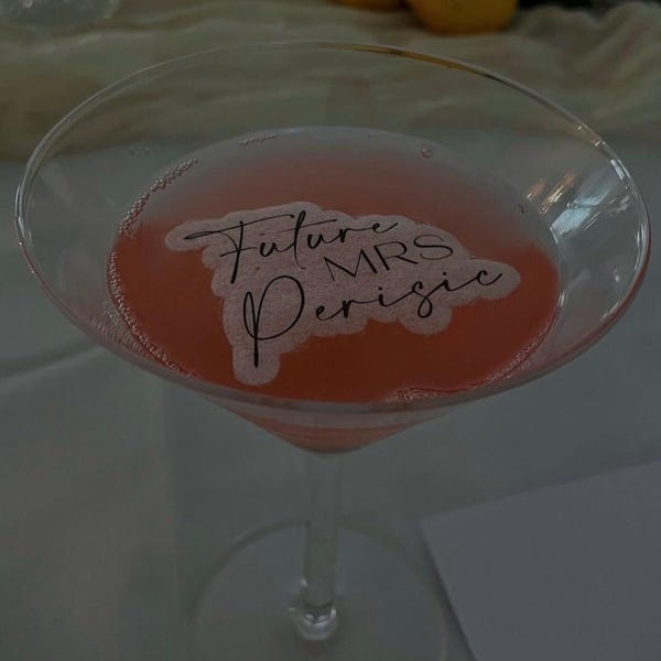 Hens Bachelorette Drink Float Topper Future Mrs, Custom Drink Accessory ...