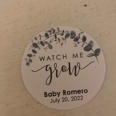 20 Custom Watch Me Grow Tags,printed Watch Me Grow Tags,succulent Favor ...