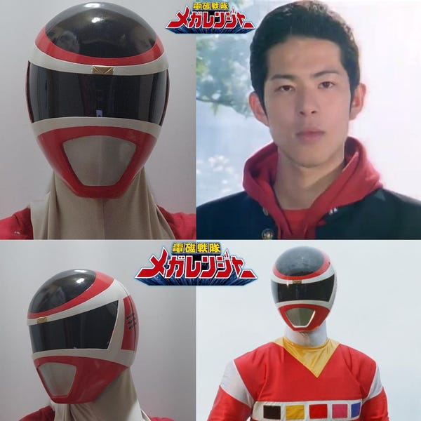 Red Ranger Bat in the Sun Helmet Cosplay MMPR Halloween Costume Mask ...