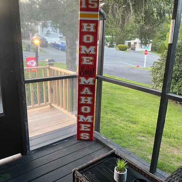 Chiefs Welcome 6ft Porch Sign | Chiefs Welcome Sign | Chiefs Porch ...