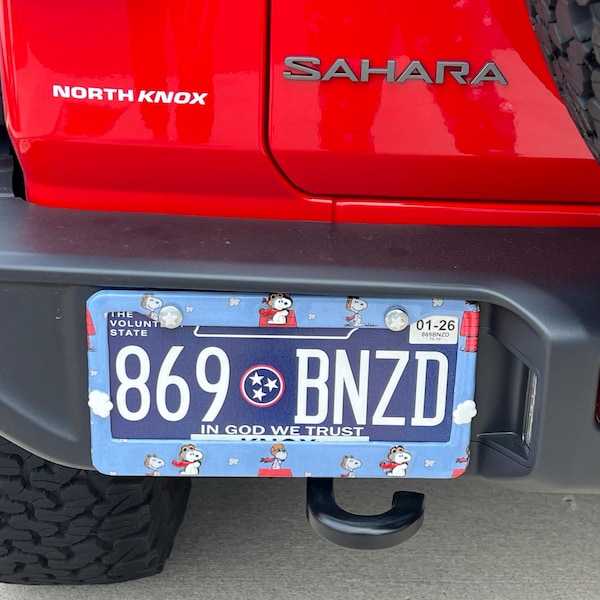Handmade Snoopy Flying Ace 3D License Plate Frame by Mamazooka Designs ...