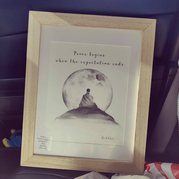 Buddha Poster, Buddha Quote Print, Meditation Artwork, Mindfulness ...
