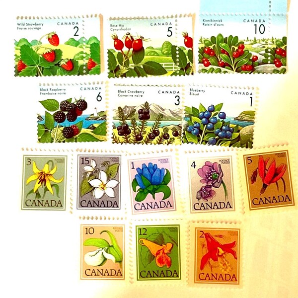 65 Canada Postage Stamps, Botanical Garden, Flowers, Animals, Plants ...