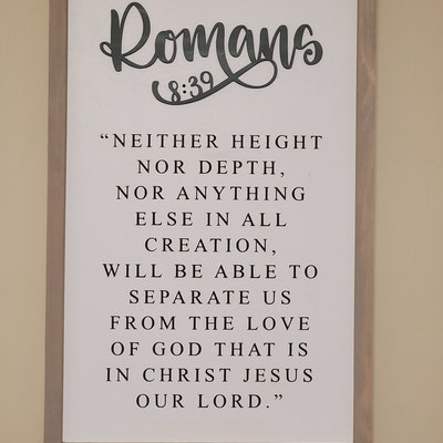 Custom Bible Verse Sign Laser Cut 3D & Engraved Sign Wooden Framed Sign ...