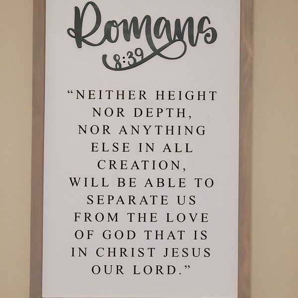 Custom Bible Verse Sign - Laser Cut 3D & Engraved Sign - Wooden Framed ...