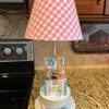 Pink Gingham Check Lamp Shade. Checkered. Pink and White. Shade is 9.5 ...