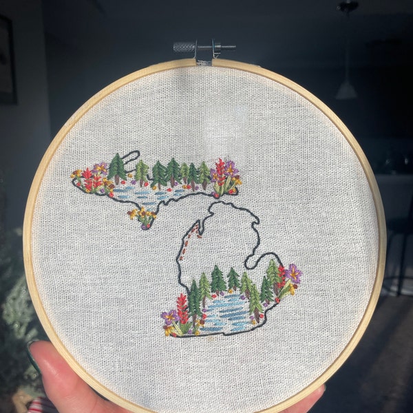 Michigan State Embroidery Pattern - Instant Digital Download -PDF ...