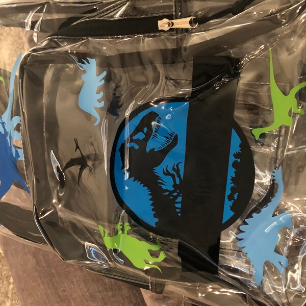 Personalized Clear Backpack - Dinosaur - Etsy