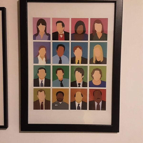 The Office Tv Show Characters Poster, the Office Gifts, Minimal Cast ...