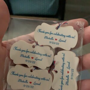 60 Custom MINI Tags, 1.8 X 1 Inch, With Your Text or Logo, Custom ...