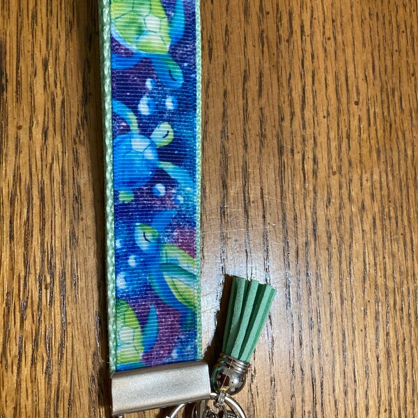 Sea Turtle Key Fob - Sea Turtle Keychain - Sea Turtle Wristlet - Marine ...
