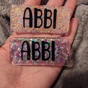 Glitter Name Tag Name Tag Personalized Name Tag Custom Name Tag - Etsy