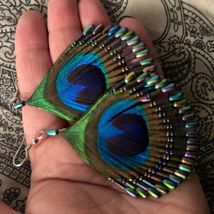 Peacock Feather Necklace, Peacock Feather Pendant, Handmade Necklace ...