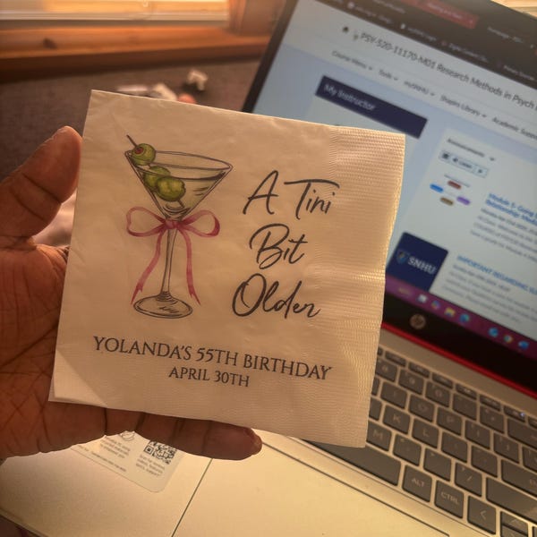 Custom Matchbox for Birthday/a Tini Bit Older Martini Match Boxes ...