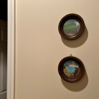 2x2 Inches Frame Small Picture Frame Mini Сircular Frame, Round Wall ...