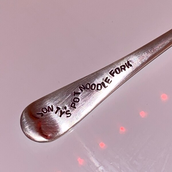 Hand Stamped Cutlery Cheese Serving Forks - Etsy