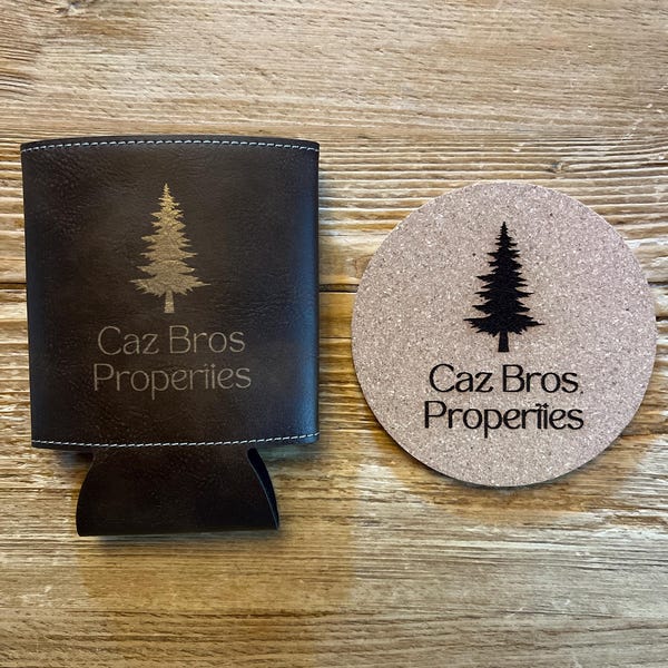 Custom Leather Coasters With Holder, Corporate Gifts With Logo, Bulk ...
