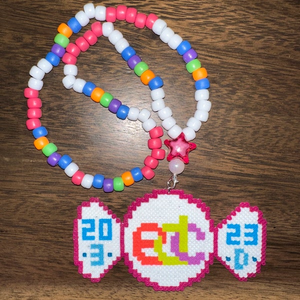 Mini Barbie Logo Kandi Necklace for Festivals and Rave Events Costume ...