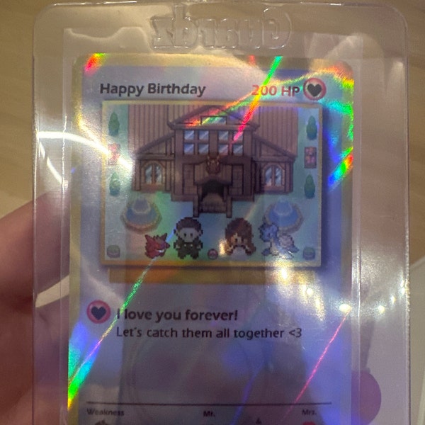 Pokemon Proposal Trading Card Anniversary Proposal Invitation Gift ...
