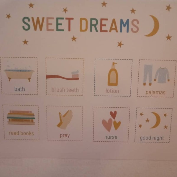 Editable Bedtime Routine Chart / Custom Bedtime Routine / Toddler ...