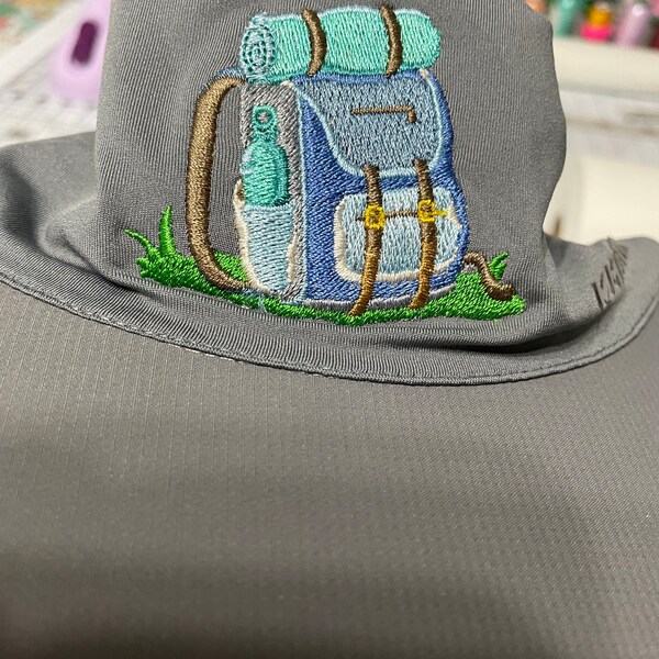 Hiking Backpack - Machine Embroidery Design, Hiker Backpack Embroidery ...