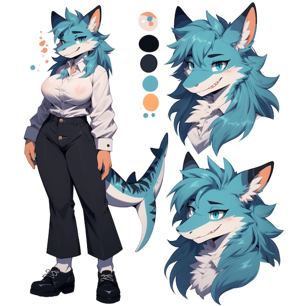 Chibi White Haired Fox Furry Twitch Emotes - Set of 10 - Cute Furry ...