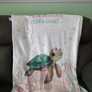 Baby Boy Sea Turtle Crib Bedding Set personalized Baby Boy Blanket With ...