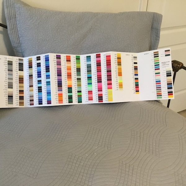 Glide 2024 Thread Color Chart. Includes Glisten, Affinity, Luminary ...
