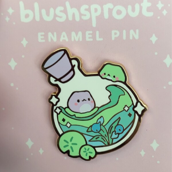 Frog Pond Potion Enamel Pin | Kawaii Magic Lily Pad Lapel Pin, Potion ...