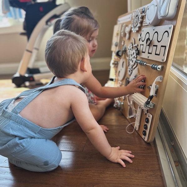 Toddler Busy Board for Boy Wooden Busy Active Board Montessori Busy ...