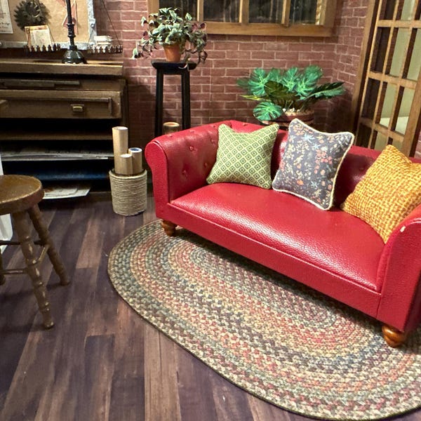 Dolls House Braided Rug. Multicoloured Large Size - Etsy