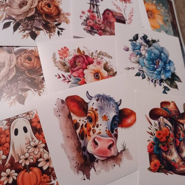 Printed Vinyl Sheet, Floral Vinyl, Realistic Flowers, 3D, Epoxy Tumbler ...