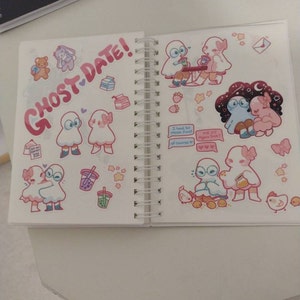 Ghost Date Sticker Sheet - Etsy